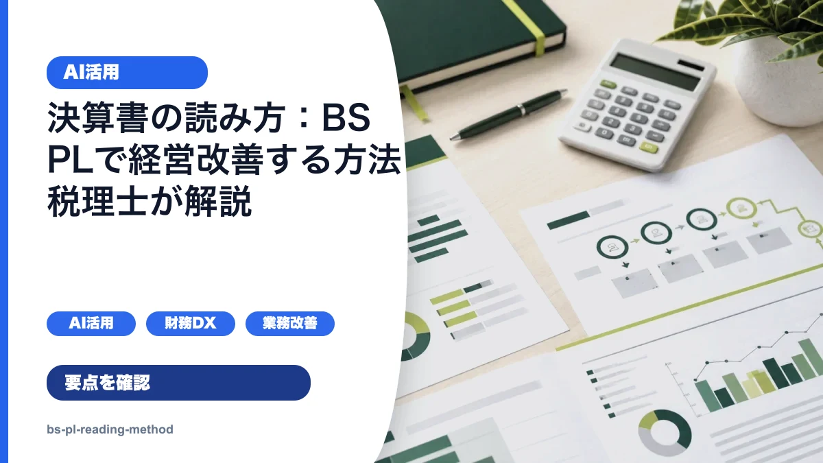 決算書の読み方：BS・PLで経営改善する方法｜税理士が解説 | AI活用・財務DXブログ | 税理士法人 辻総合会計グループ