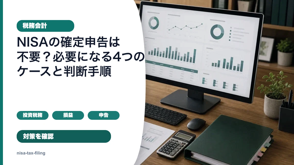 NISAの確定申告は不要？必要になる4つのケースと判断手順【2026】 | 税理士法人 辻総合会計